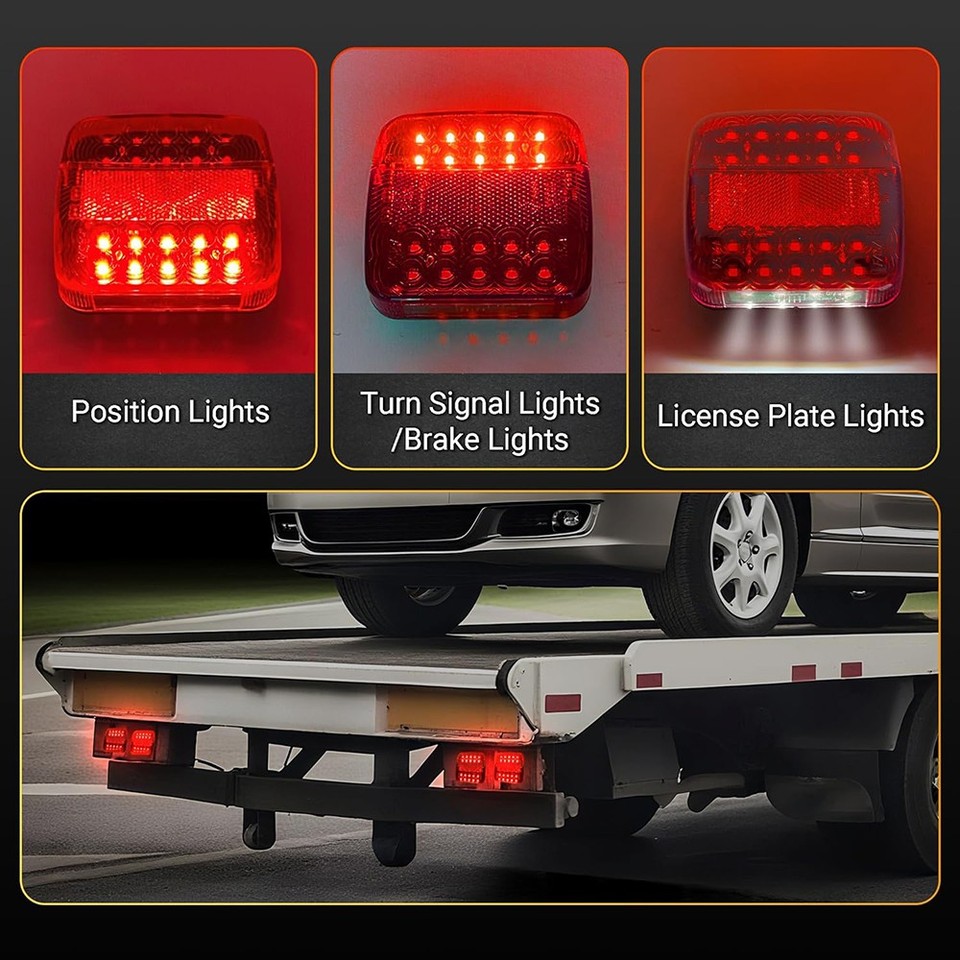 Wireless Magnetic Trailer Tail Light Kit, Rechargeable Towing Light Kit ...