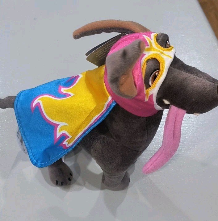 Disney Pixar Coco Dante Lucha Libre Mask & Cape Plush Dog Stuffed ...