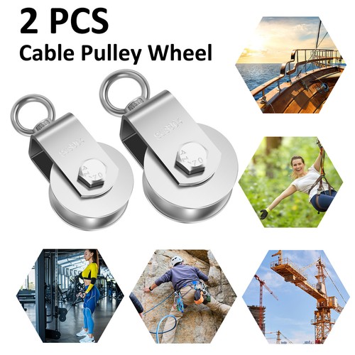 Cable Pulley Wheel 304 Stainless Steel Single Pulley Block with Duplex ...