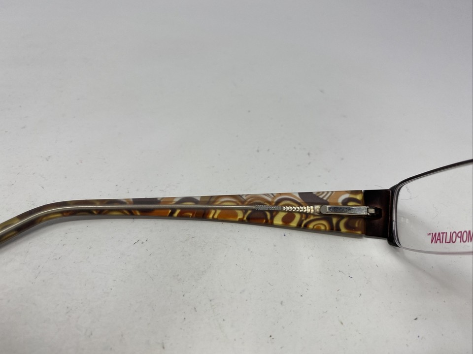 Cosmopolitan OH SO PRETTY BROWN 51-18-140 Half Rim Eyeglasses Frame ...