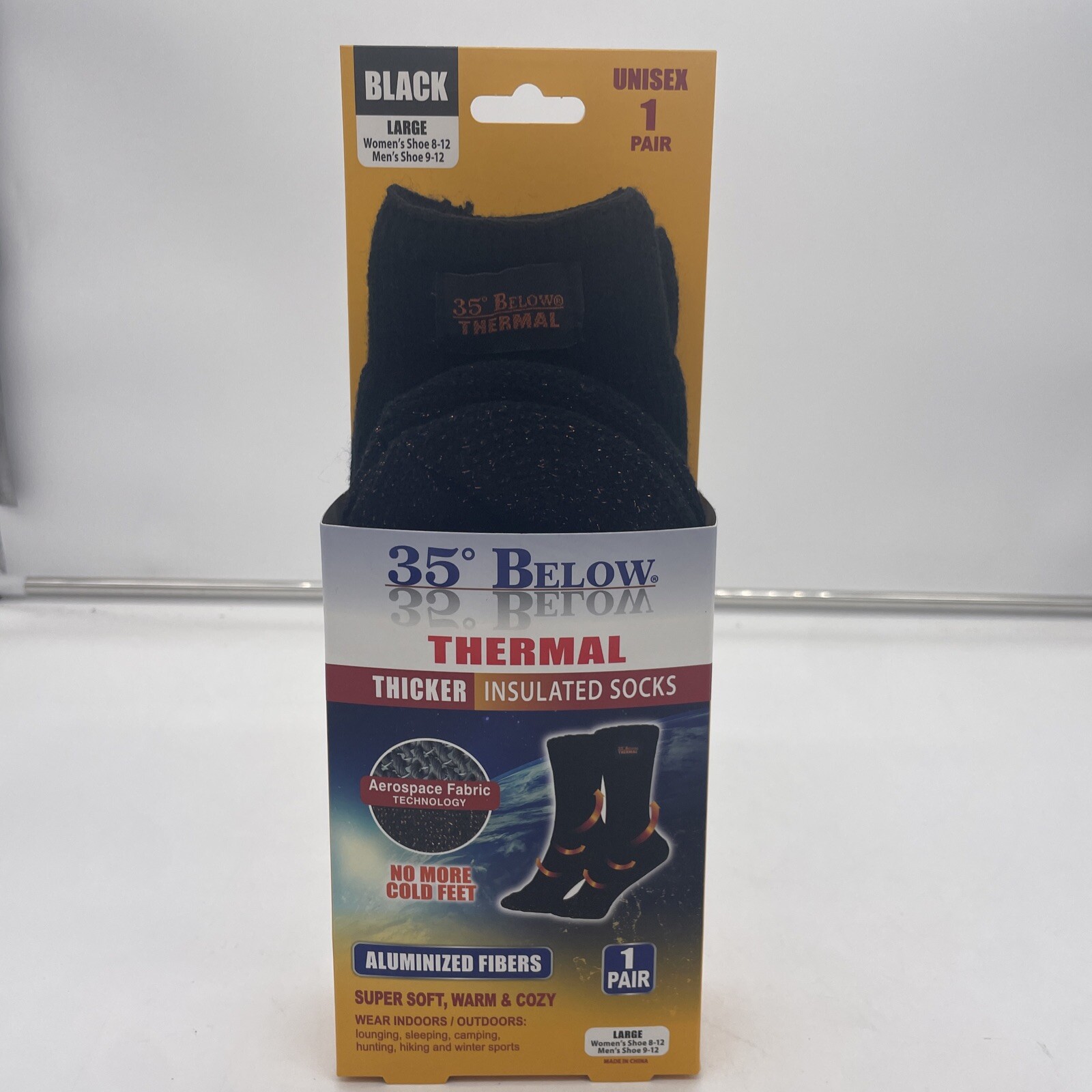 35° Below Thermal Thicker Insulated Socks as Seen on TV Unisex Large ...