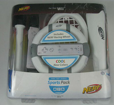 Nerf Wii Sports Pack Tennis Golf Baseball Open Box | eBay