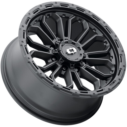 (Set of 4) Vision 405 Korupt 16x8 8x6.5" +0mm Satin Black Wheels Rims ...