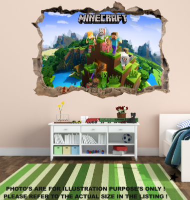 Minecraft Bedroom Designs Lids Minecraft Characters Wall Decal Kids