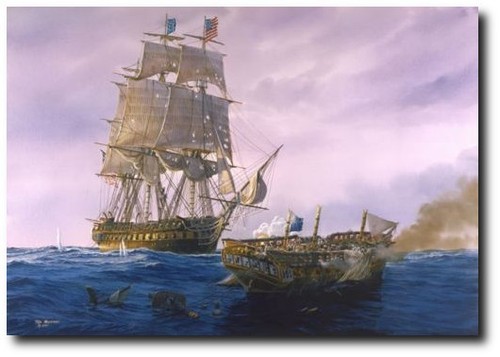 "A Perfect Wreck" by Tom Freeman - USS Constitution & HMS Java 1812 ...
