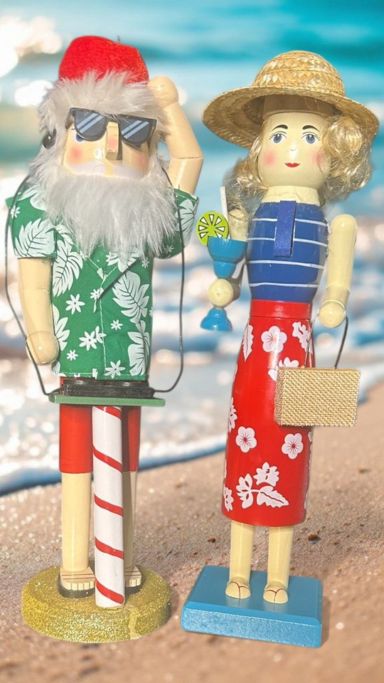 Tropical Santa Nutcracker Christmas Beach Hawaii Boy & Girl Lady 15” | eBay