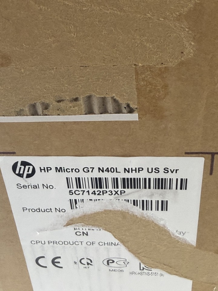 HP ProLiant MicroServer G7 N40L CPU Amd Turion II Server 658553-1 New ...