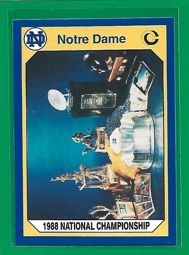 1990 Collegiate Collection Notre Dame 1988 National Championship #25 | eBay