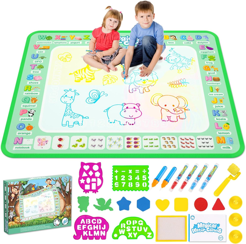 Water Doodle Mat,Reusable Painting Writing Doodle Board Toy,Mess Free ...
