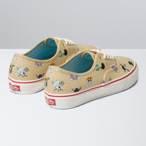 New Vans X One Piece Authentic Natural/Multi Sneakers Limited-Edition ...
