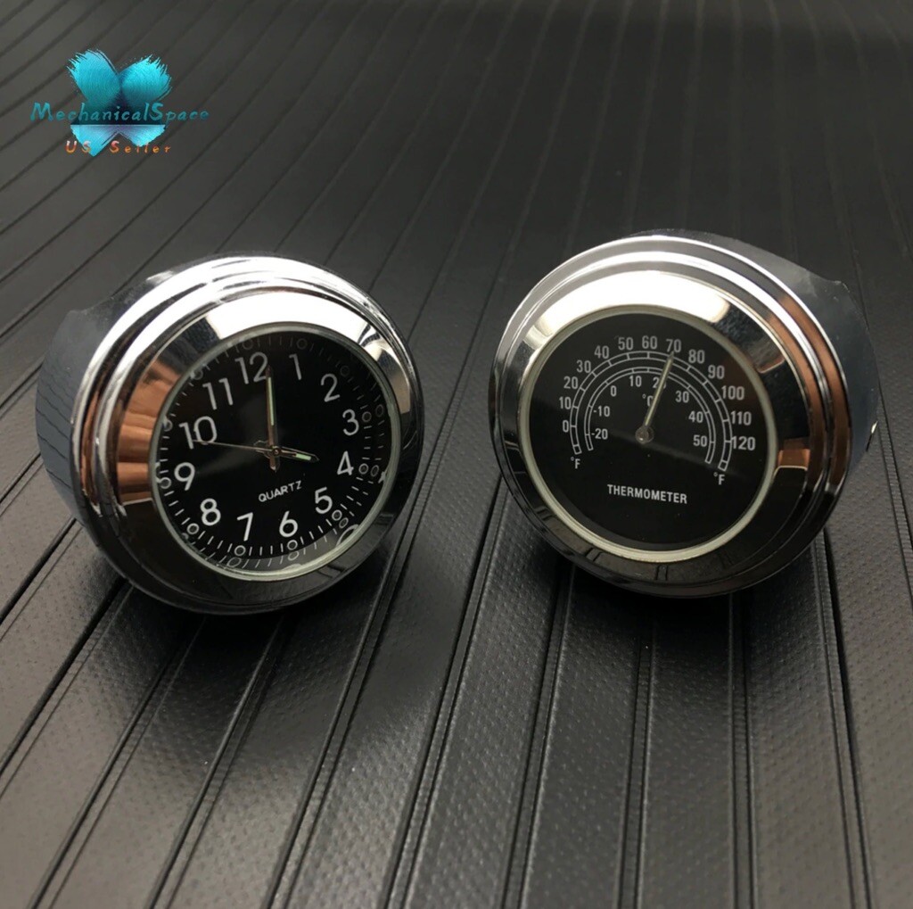 Motorcycle Handlebar Clock Universal Motorcycle Handlebar Clock 7/8"
