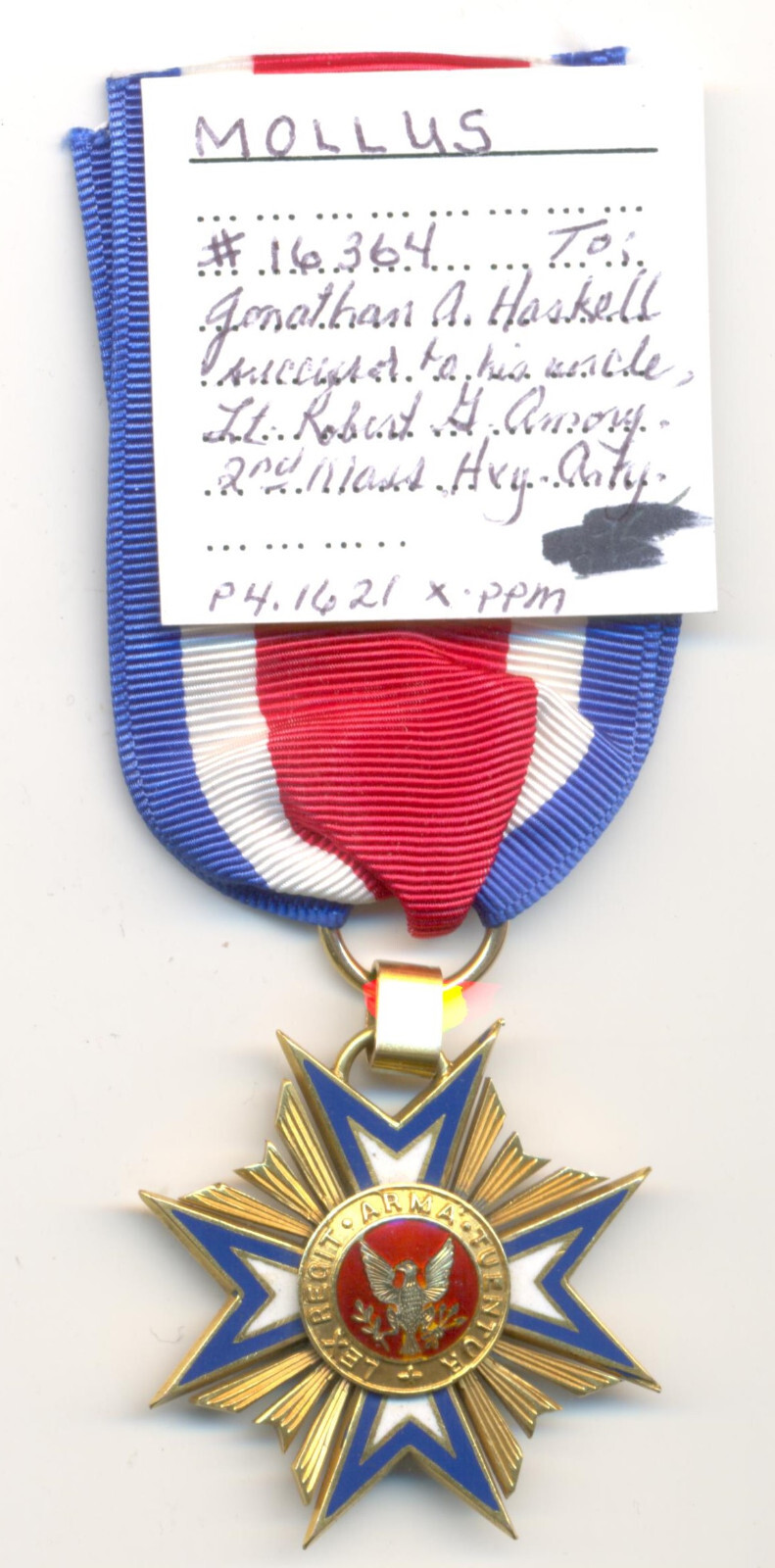 Military Order of the Loyal Legion, Hereditary Companion, MOLLUS Medal ...
