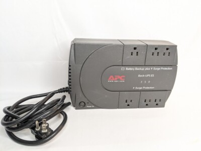 APC Back-UPS ES 350 Battery Backup plus surge protection 6 outlets READ ...