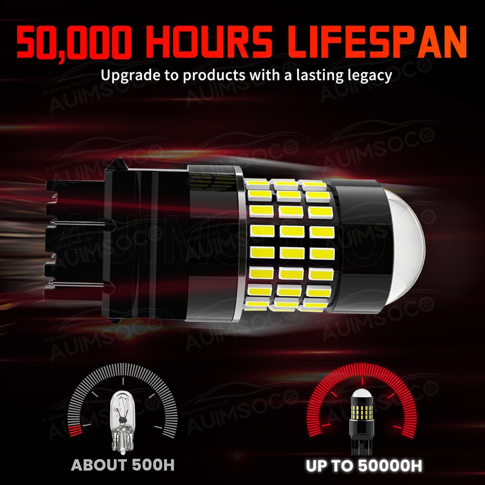 2x 3157 LED Backup Reverse Light Bulbs White for Chevy Silverado 1500 ...