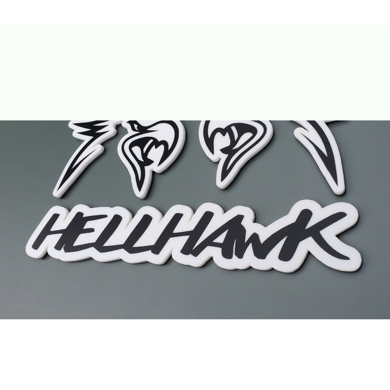 1 White HELLHAWK Emblem fits Jeep Trackhawk Grand Cherokee Door ...