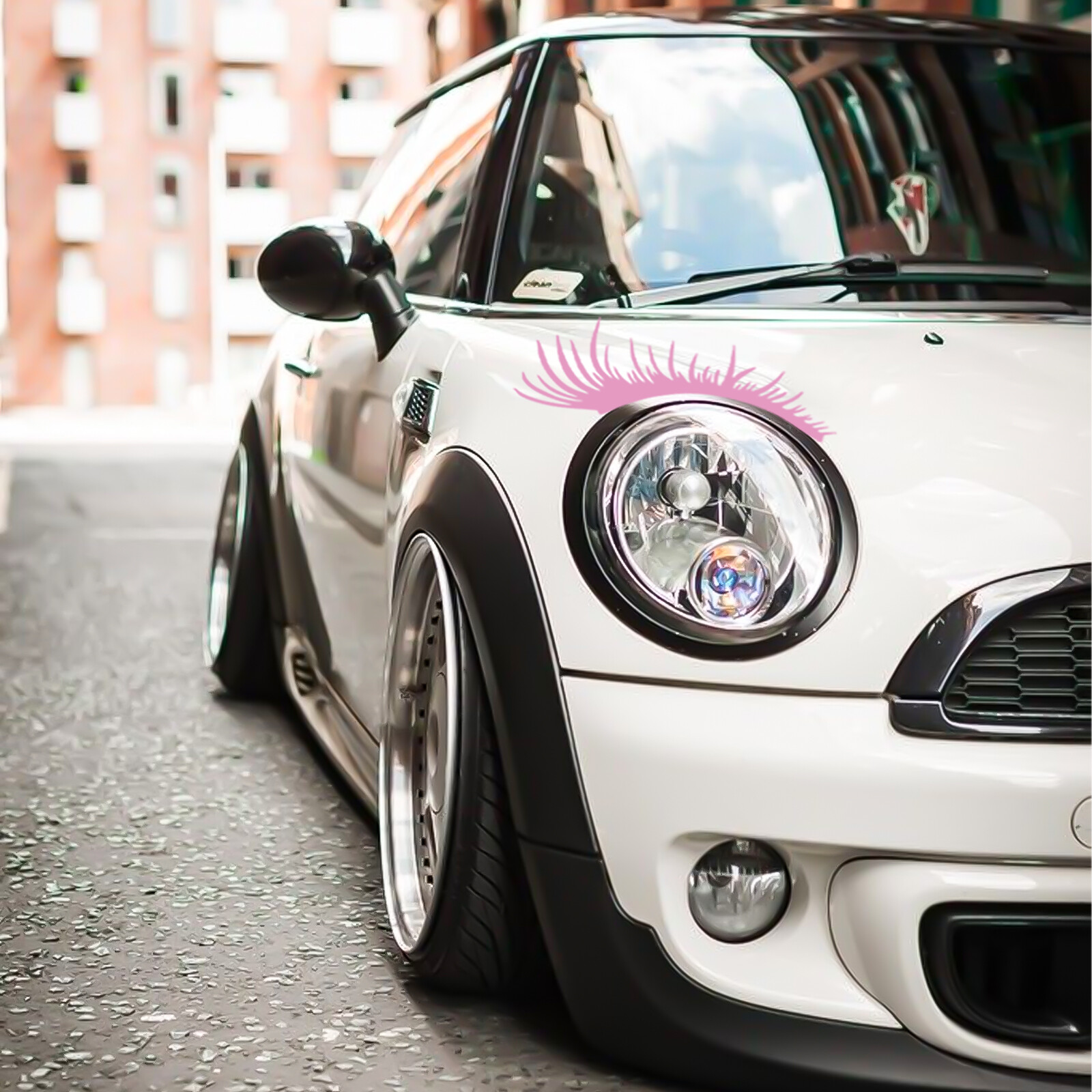 2 Pairs Car Headlight Eyelashes Stickers Fake Decal For Porsche VW ...