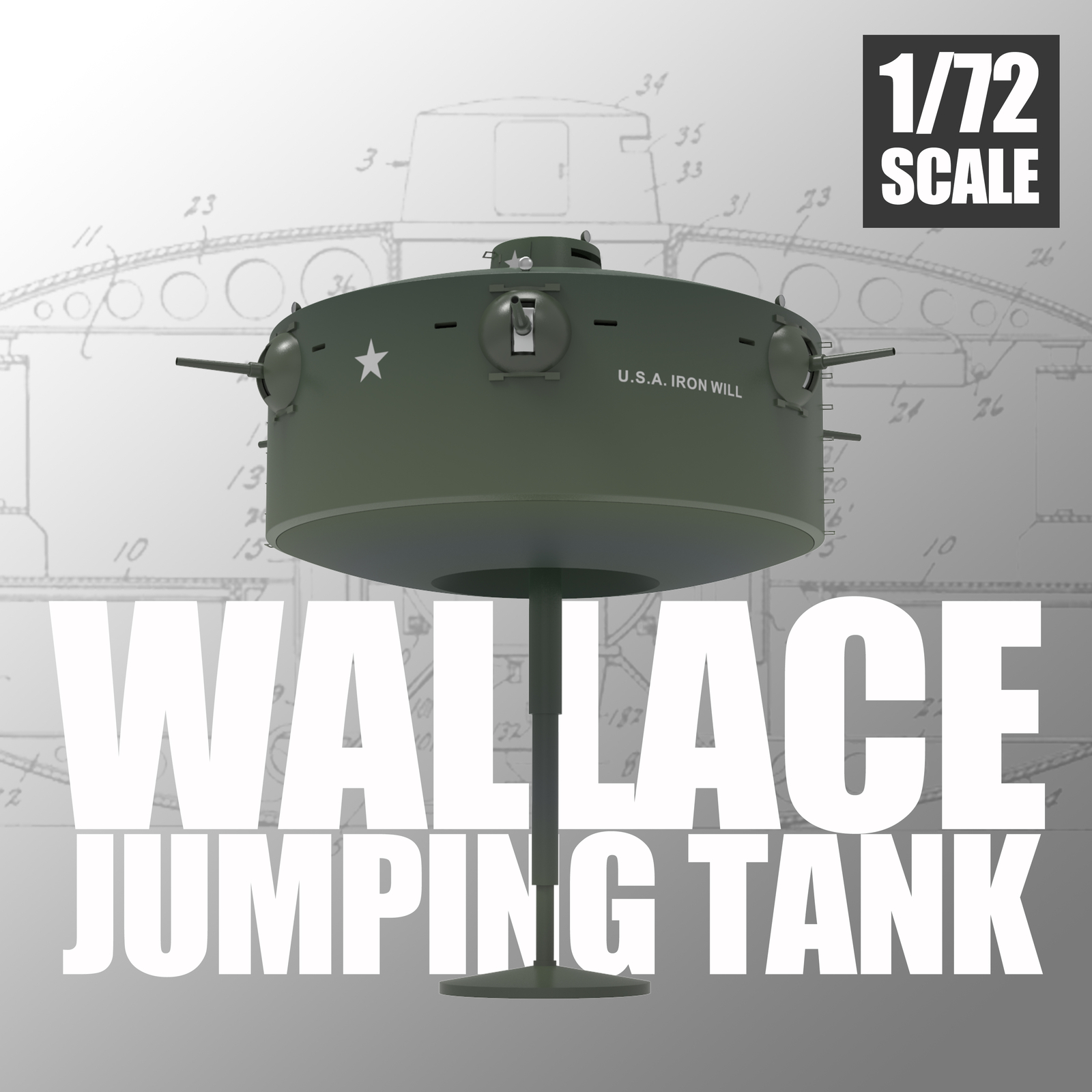 CY CY538 1/72 Scale WALLACE JUMPING TANK Model Kit | eBay