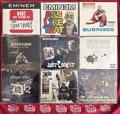 EMINEM & D12 Import CD LOT Slim shady My Band Obie Trice Purple Hills ...