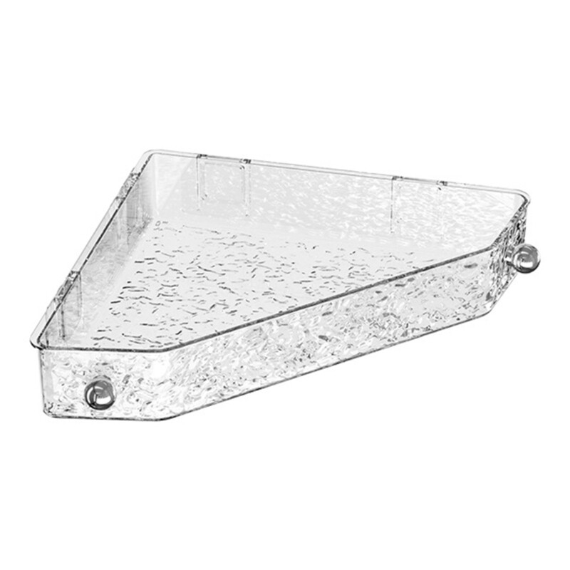 Multi Purpose Clear/Gray Corner Shelf Bathroom Organizer Storage ...