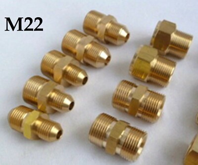 Male M22 to M14 M18 Thread Coupler Brass Water Jet Connector Fitting ...