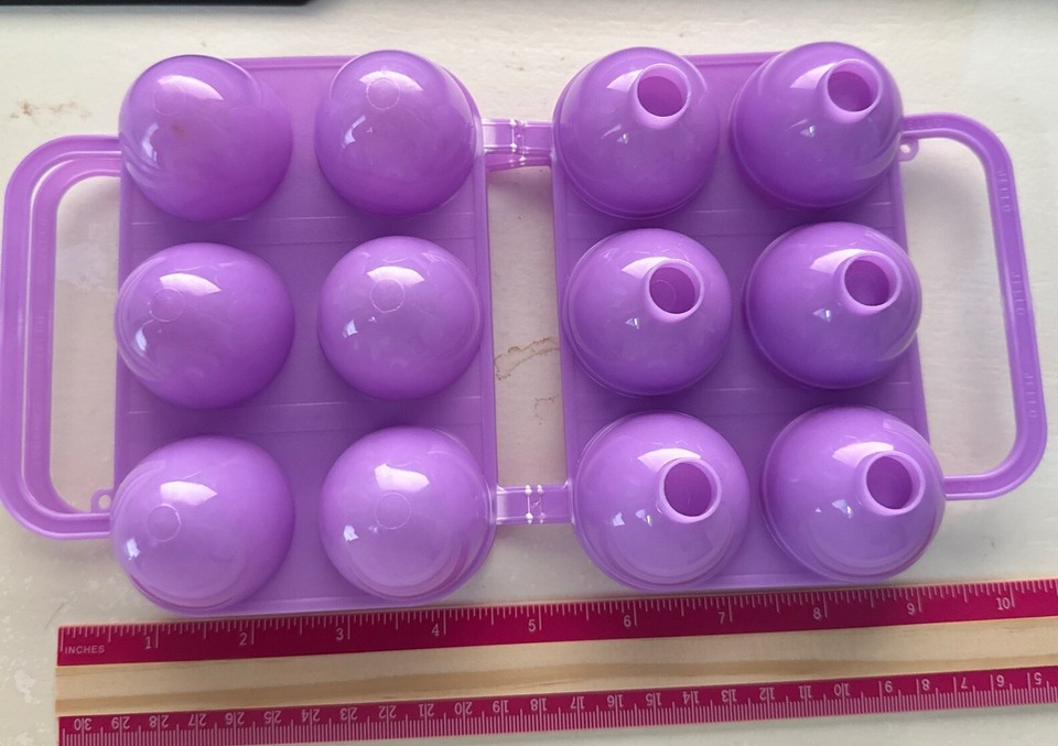 Purple Jello Jigglers Egg Jello Shot Mold 6 Holes Ice Cube Tray Jiggler ...