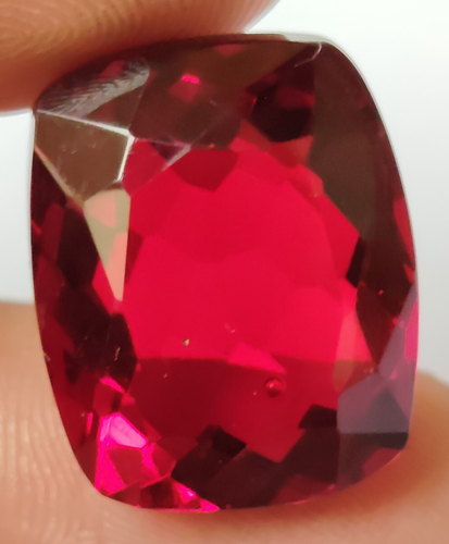 18.90 Ct. Large Red Topaz Cushion Cut Faceted AAA+ Loose Gemstone ...