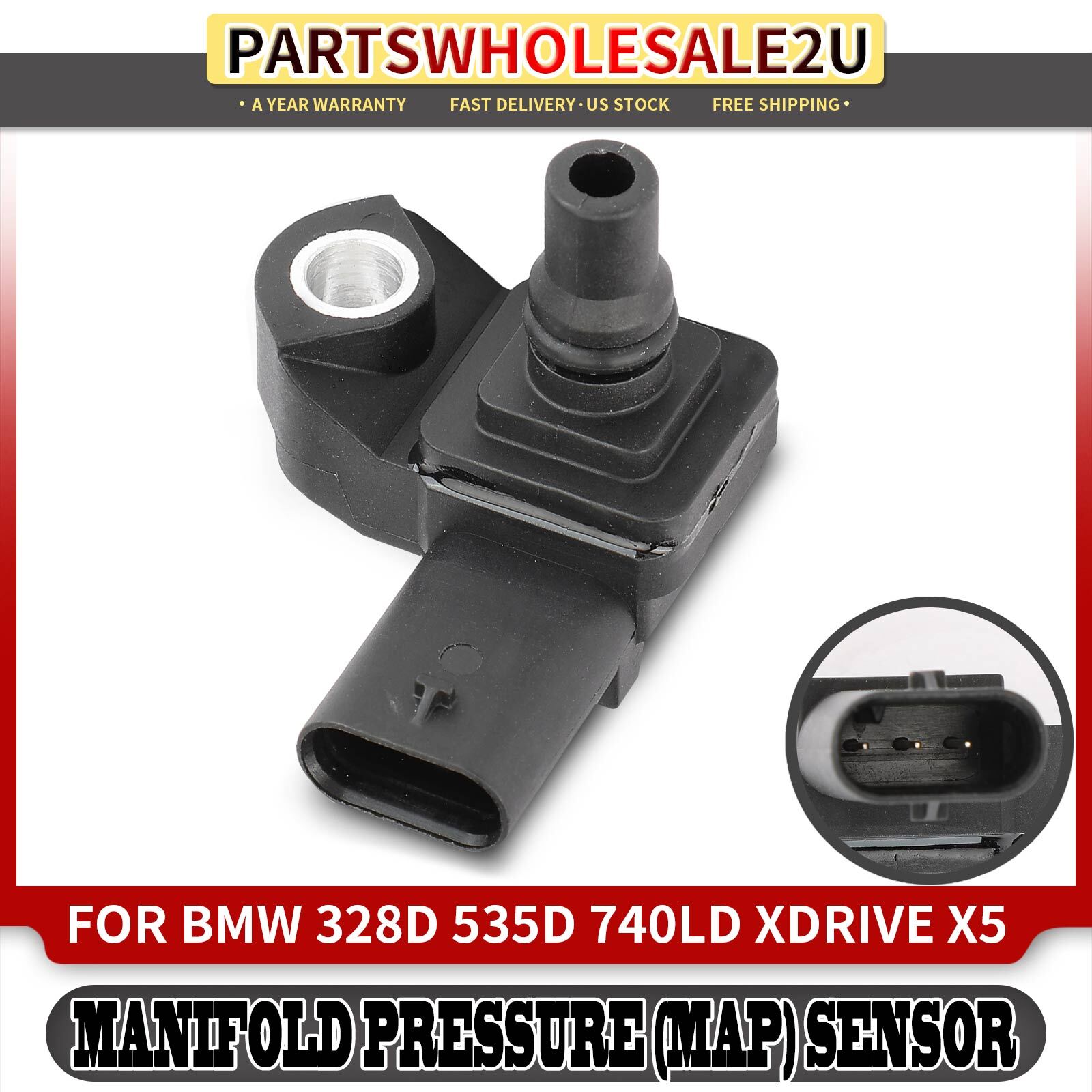 Manifold Pressure (MAP) Sensor for BMW F30 328d xDrive F10 535d F01 ...