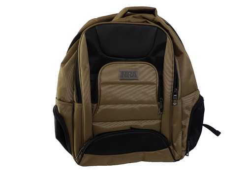 Appears Unused NRA Nylon Backpack Black and Tan | eBay