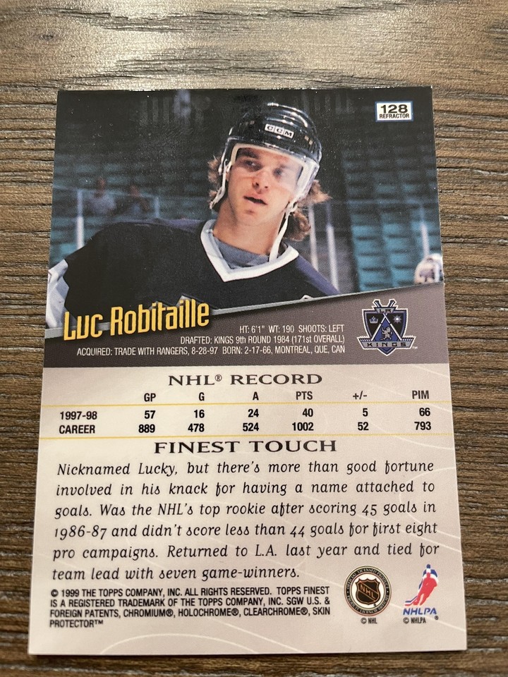 1998-99 Finest #128 Luc Robitaille Refractors | eBay