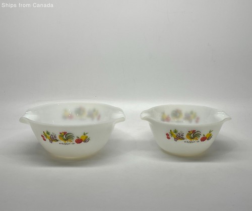 Fire King Chanticleer Rooster and Flowers Cinderella Bowls | eBay