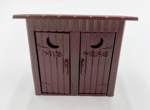 Plasticville Bachmann Brown Outhouse His & Hers 2" High O Gauge | eBay