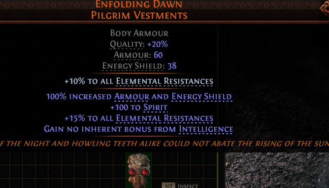 Path of Exile 2 Fate of the Vaal SC Enfolding Dawn Pilgrim Vestments ...