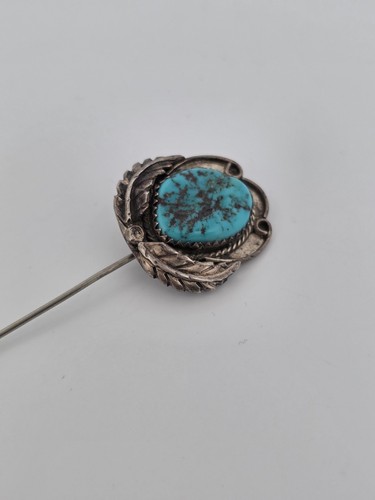 Native American Silver & Turquoise Hat Stick Pin | eBay
