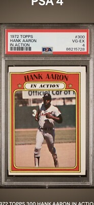 1972 Hank Aaron In Action Topps Baseball Card PSA 4 | eBay