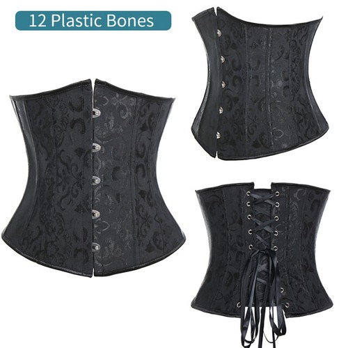 Women Burlesque Basque Waist Trainer Cinchers Basques Corsets Plus Size ...