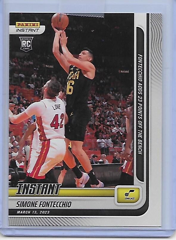 2022-23 Panini Instant SIMONE FONTECCHIO rookie 23 points Utah Jazz ...