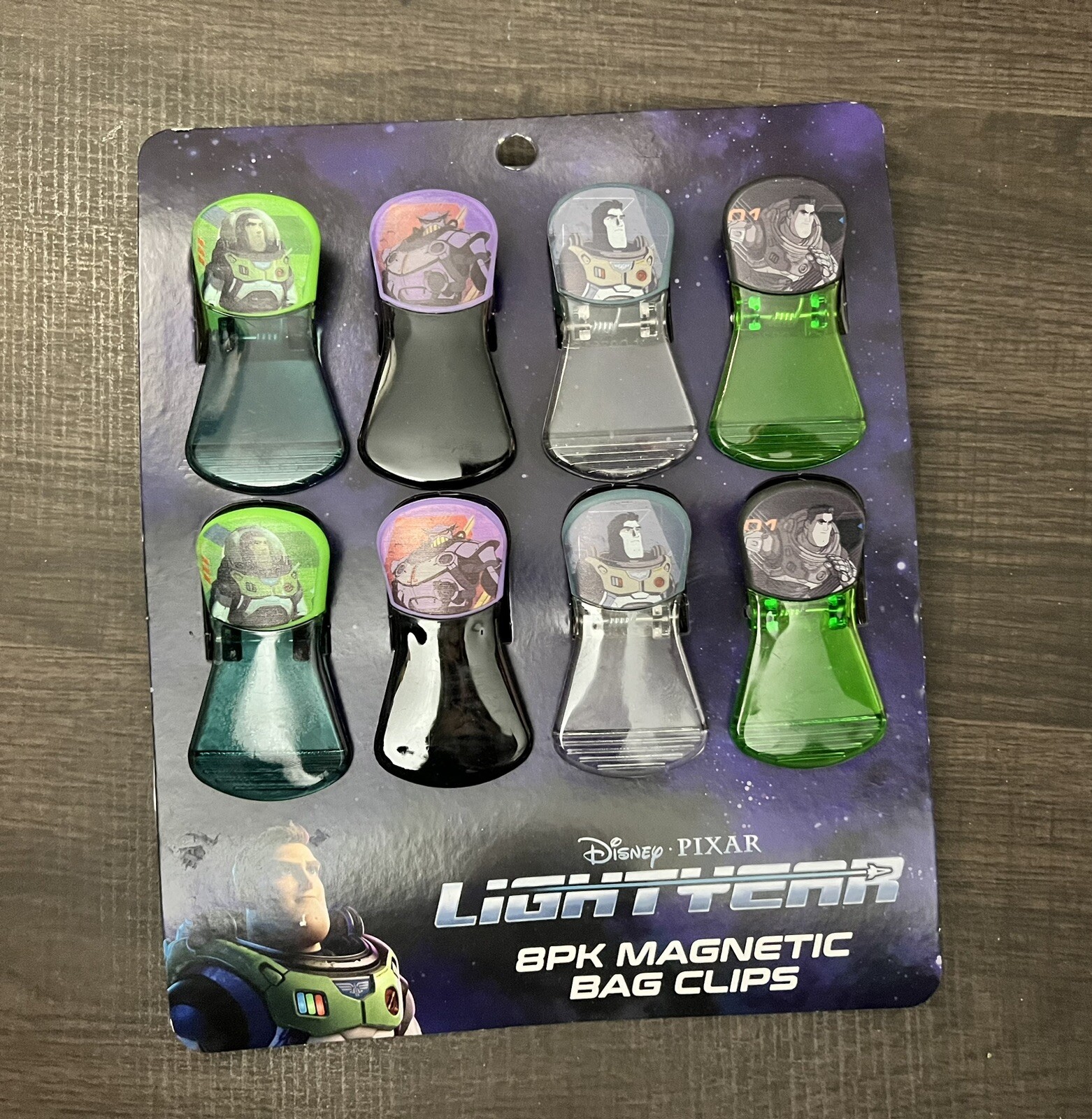 8-Pack Disney Buzz Lightyear Jumbo Magnetic Bag Clips Kitchen Fridge ...