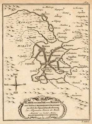México Mexico Ciudad Original Grabado Mapa de País Bellin 1750 | eBay