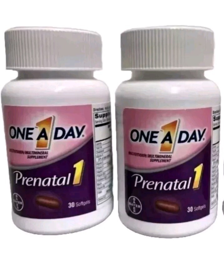 One a Day Prenatal 1 Complete Multivitamin 30 Softgels ea = 60 Ct [2 ...