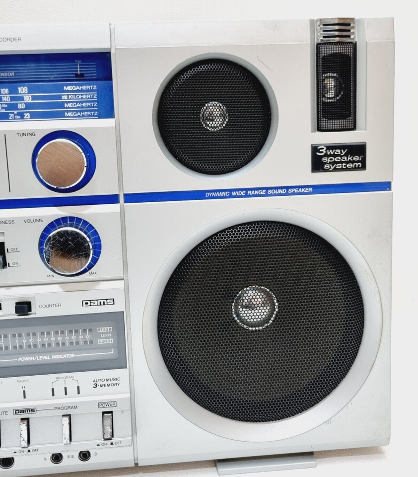 Vintage Trident CX-473F Boombox Ghettoblaster Stereo Radio Cassette ...