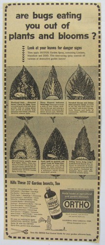 Vintage 1956 ORTHO Isotox Insect Control Newspaper Print Ad | eBay