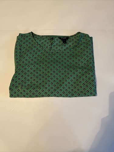 womens j crew long sleeve blouse green medium RN77388 CA56445 polyester ...