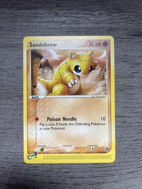 Pokémon TCG Sandshrew EX Sandstorm 75 Regular Common for sale online | eBay
