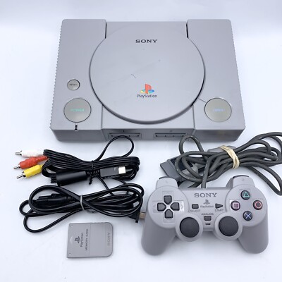 Sony PlayStation 1 One PS1 SCPH-7001 Console Controller Cords Bundle ...