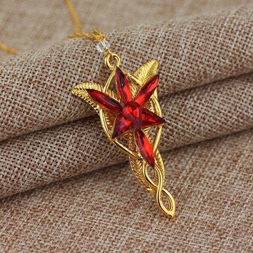 Arwen Evenstar Pendant. Red Gold Green. Lord of the Rings Elf Evening ...