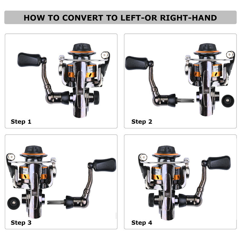 Mini Ice Fishing Reel 4.3:1 Left Right Handed Spinning Reel Freshwater ...