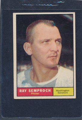 1961 Topps #174 Ray Semproch Senators EX 61T174-22716-1 | eBay