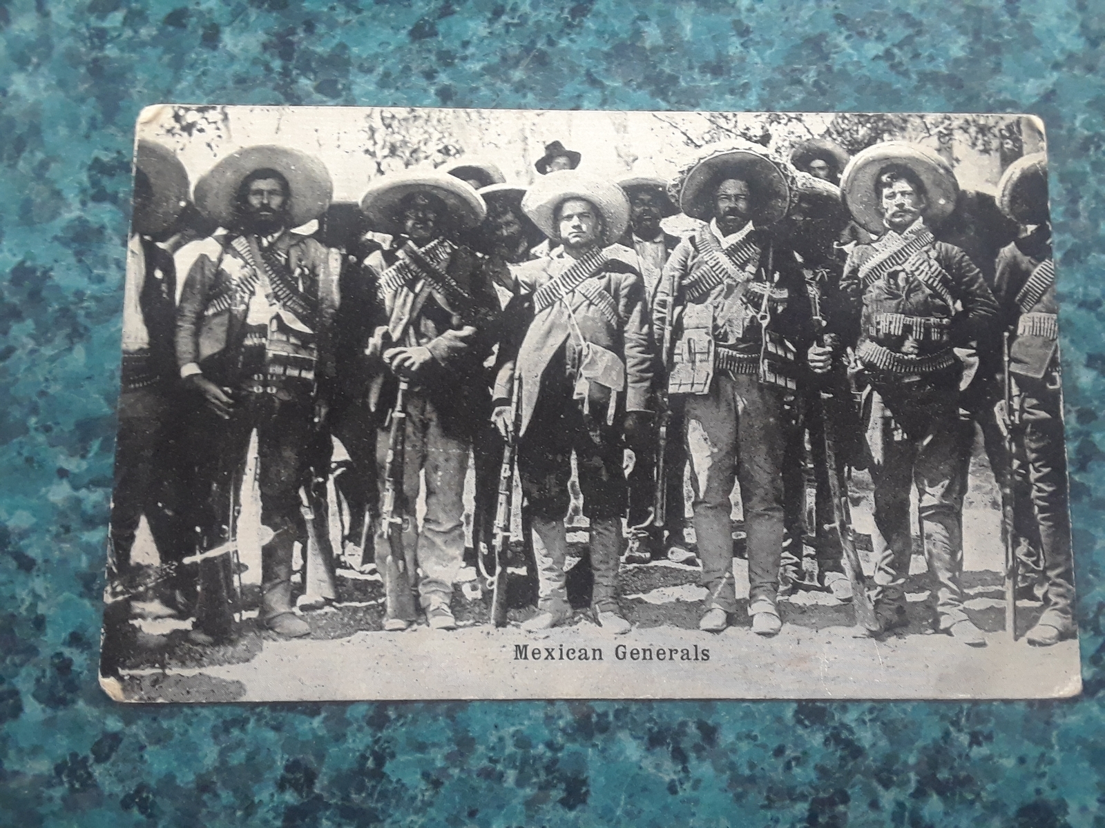C.1910 POSTCARD MEXICAN GENERALS SOLDIERS W/GUNS+BANDOLIERS | eBay
