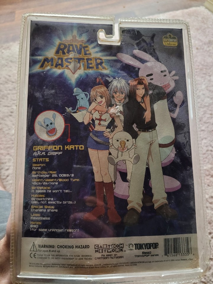 Rave Master Griff Squishy Toy Anime Tokyo Pop Toonami Cartoon Network ...