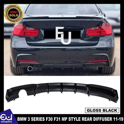 REAR DIFFUSER SINGLE EXHAUST FOR BMW 3 SERIES F30 F31 MP STYLE GLOSS ...